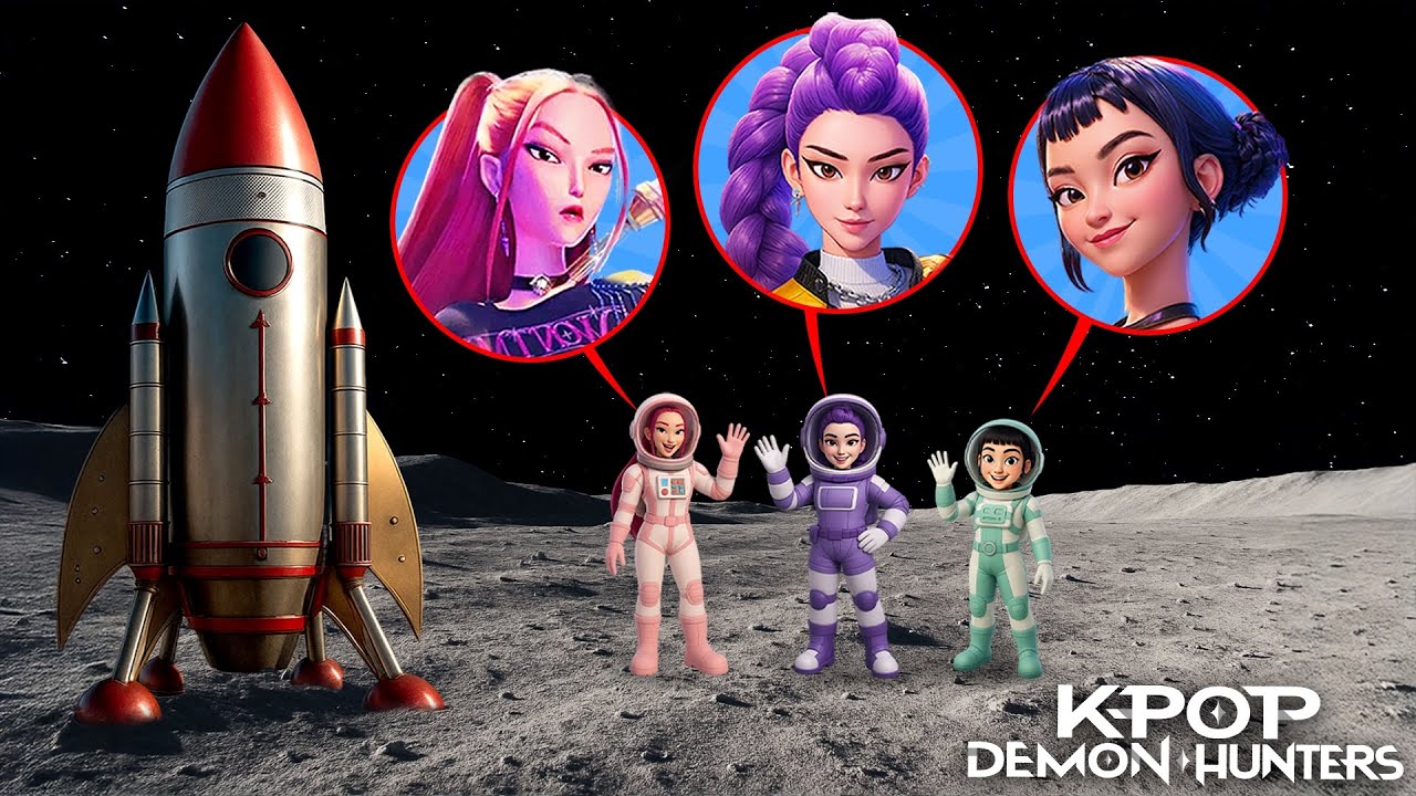 KPOP DEMON HUNTERS GO TO SPACE IN A ROCKET SHIP!! (RUMI IN SPACE) - YouTube