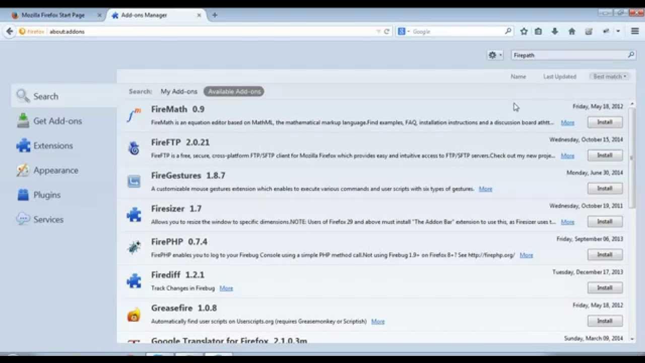 How to install Firebug And Firepath - YouTube