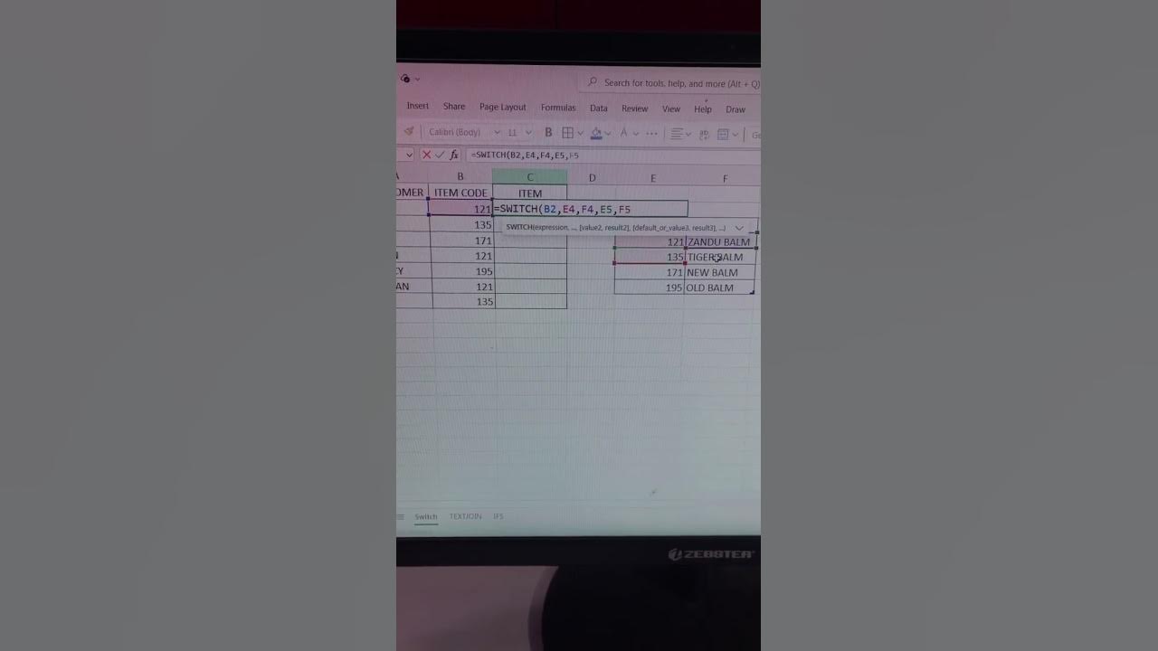 Switch Function Can Replace Nested If In Excel Excelwalesir Ytvideos Exceltricks Office365
