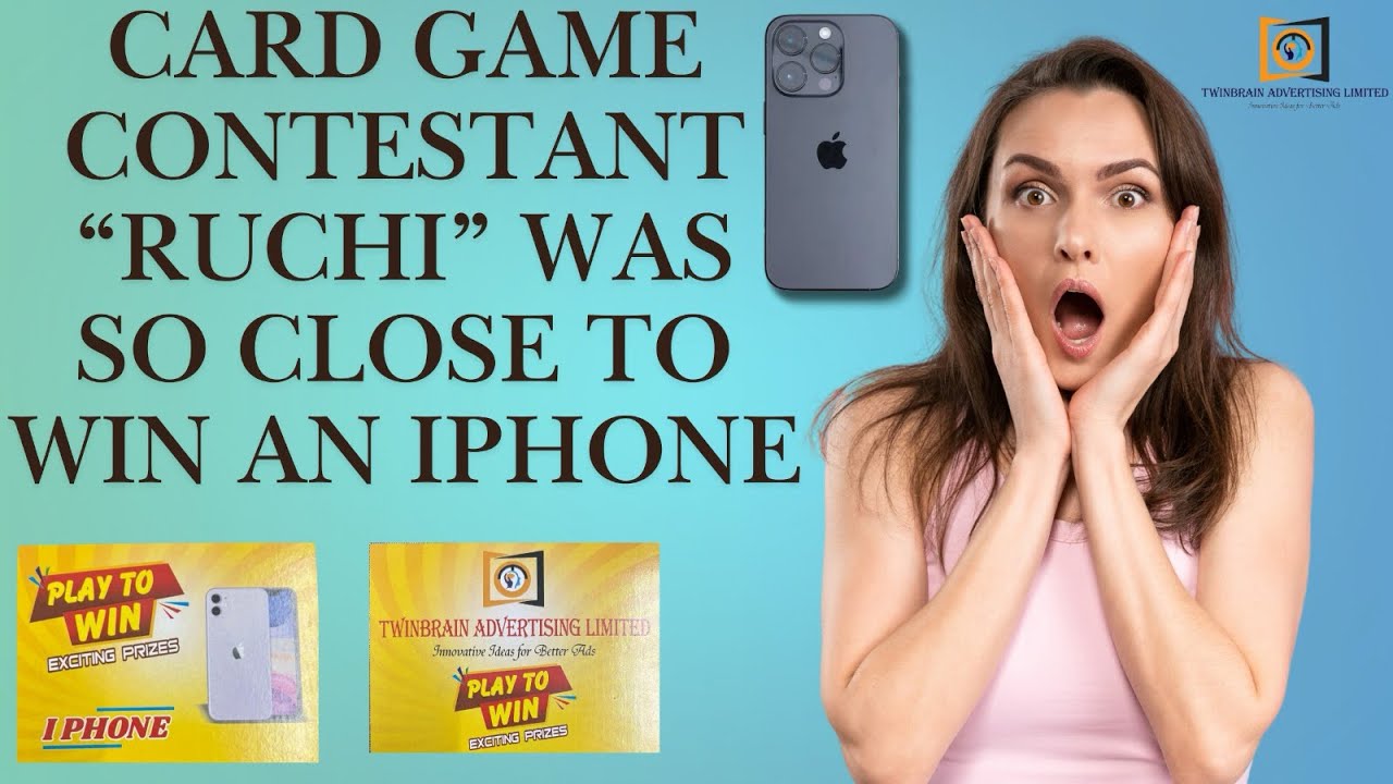 Card game contestant Ruchi was so close to win an iPhone 📱 - YouTube