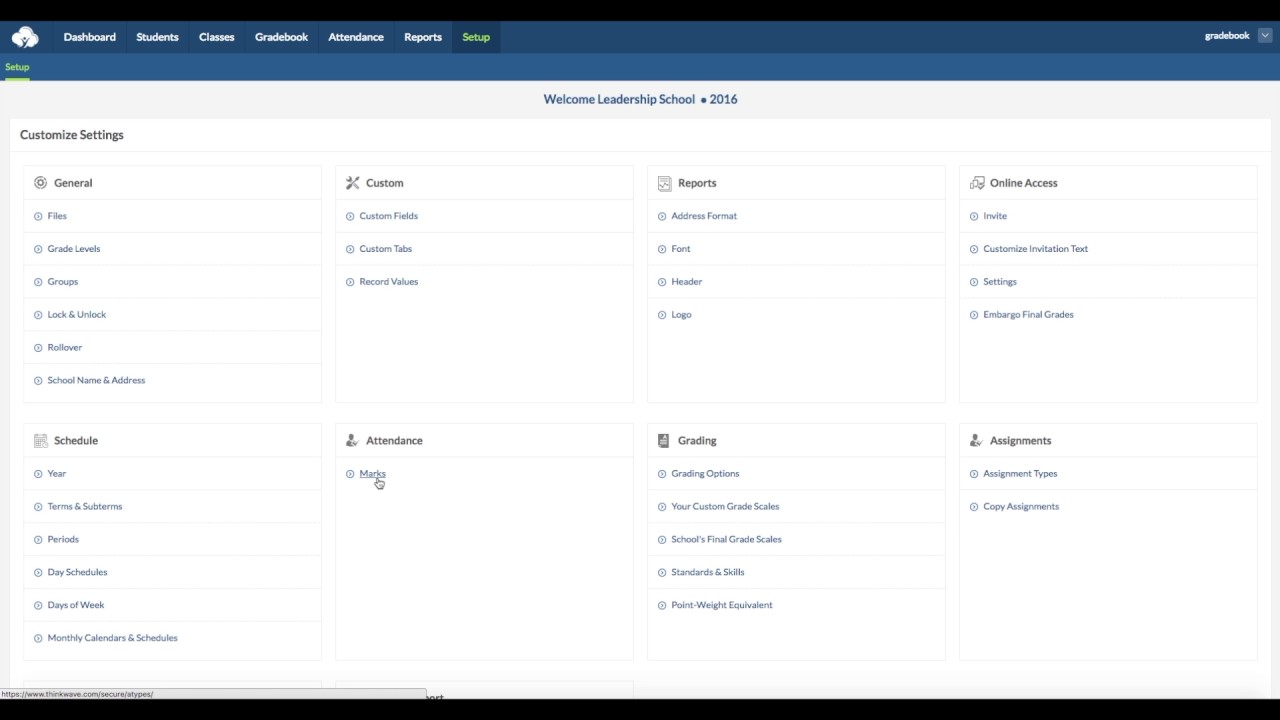 ThinkWave Solo Gradebook | Attendance Tab - YouTube