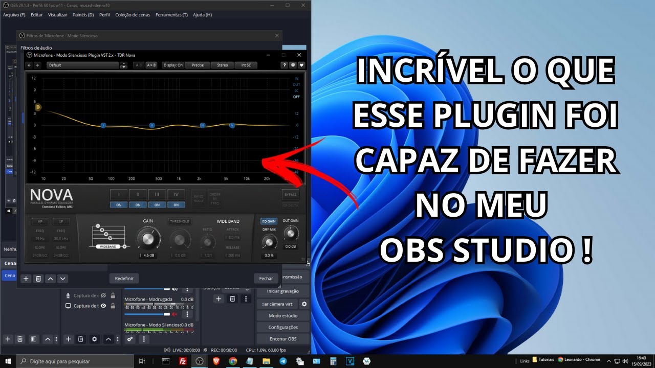 Como Instalar Plugins VST No OBS Studio 2023 ( Plugin TDR NOVA ) - YouTube