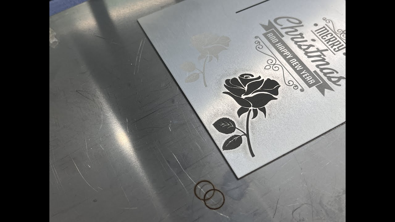 EM-Smart Fiber Laser Marking on the aluminum plate - YouTube