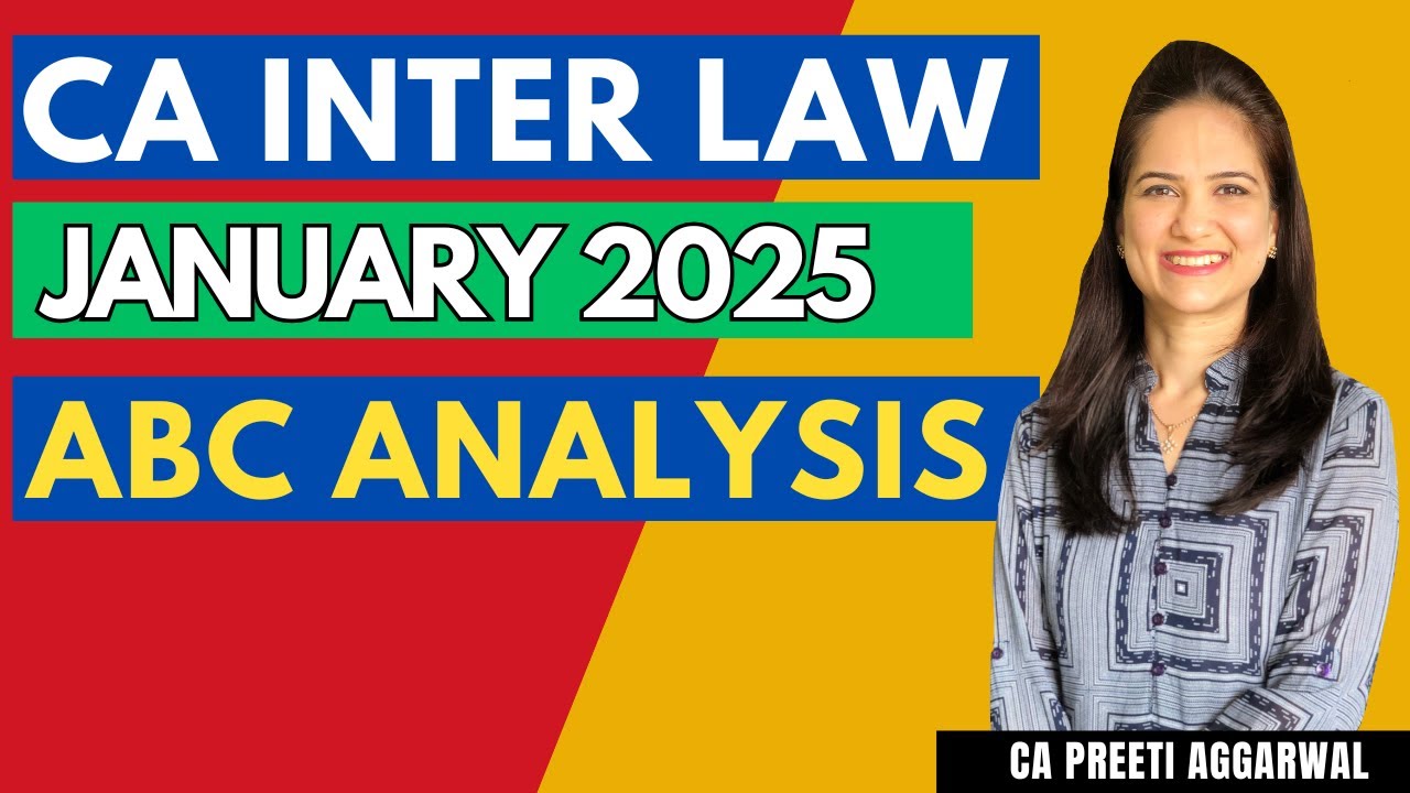 ABC Analysis | CA Inter LAW | Jan 2025 exam - YouTube