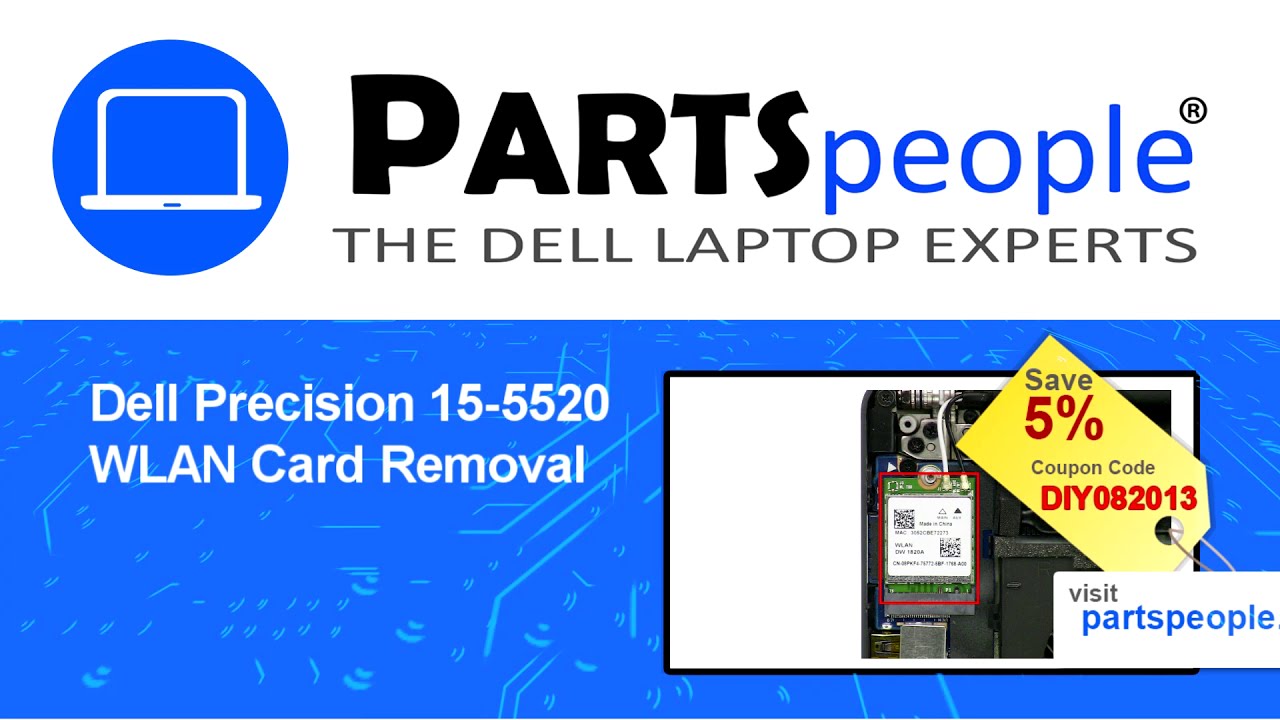 Dell Precision 15-5520 (P56F001) WLAN Card How-To Video Tutorial - YouTube