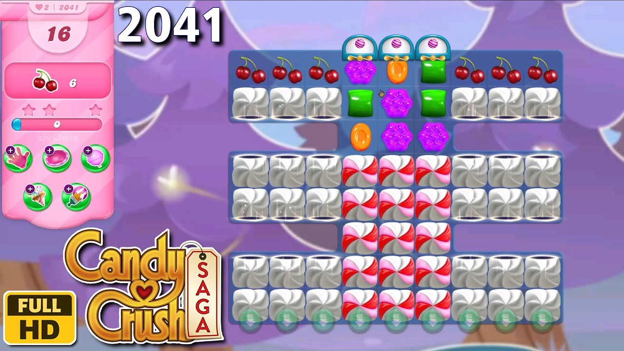 CANDY CRUSH SAGA Level 2041 [NO BOOSTER] GAME PLAY FULL HD - YouTube