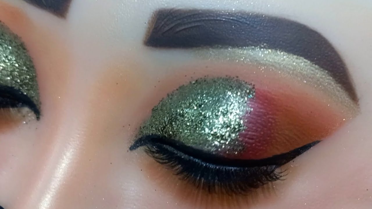 Eye makeup tutorial || beautiful eye shadow makeup || easy glitter eye makeup - YouTube