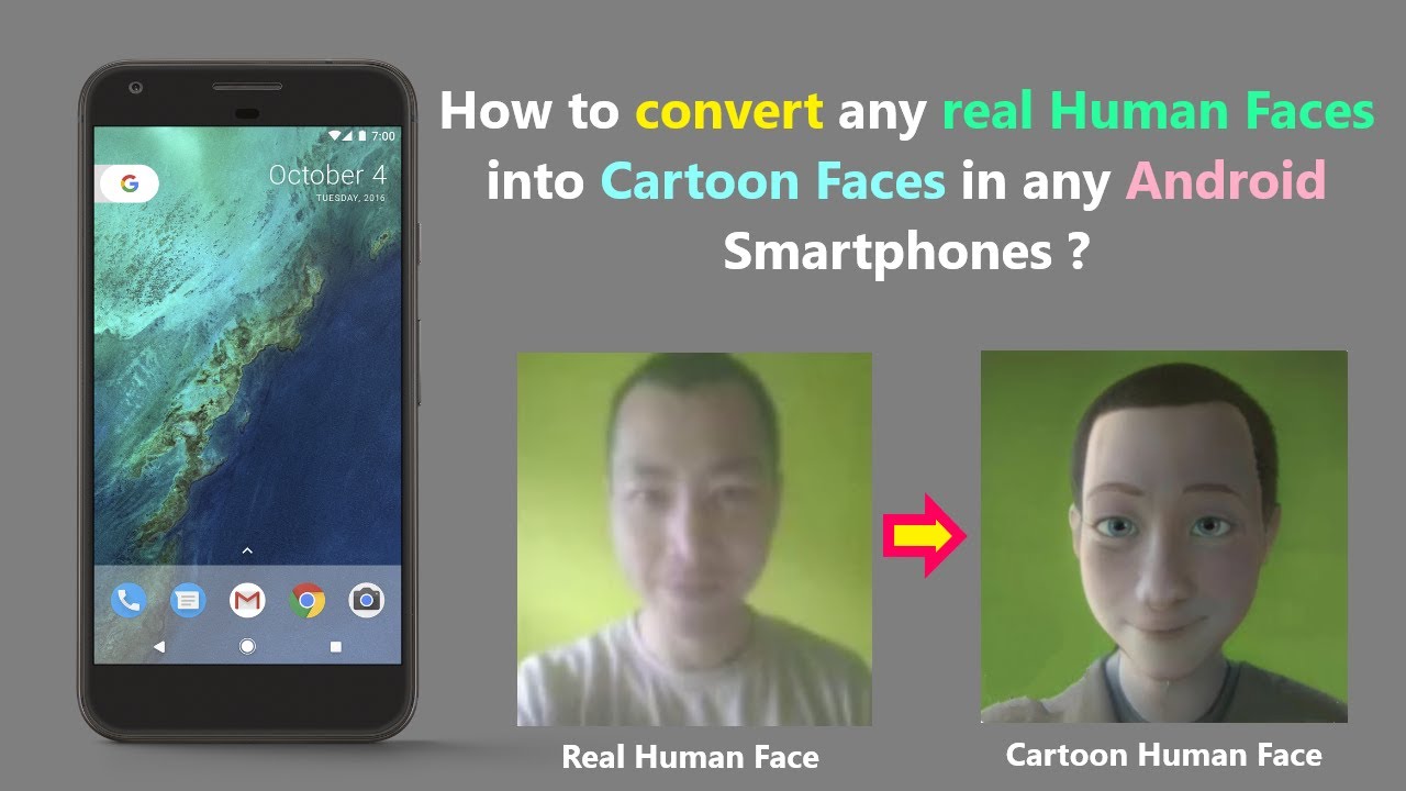 How to convert any real Human Faces into Cartoon Faces in any Android ...