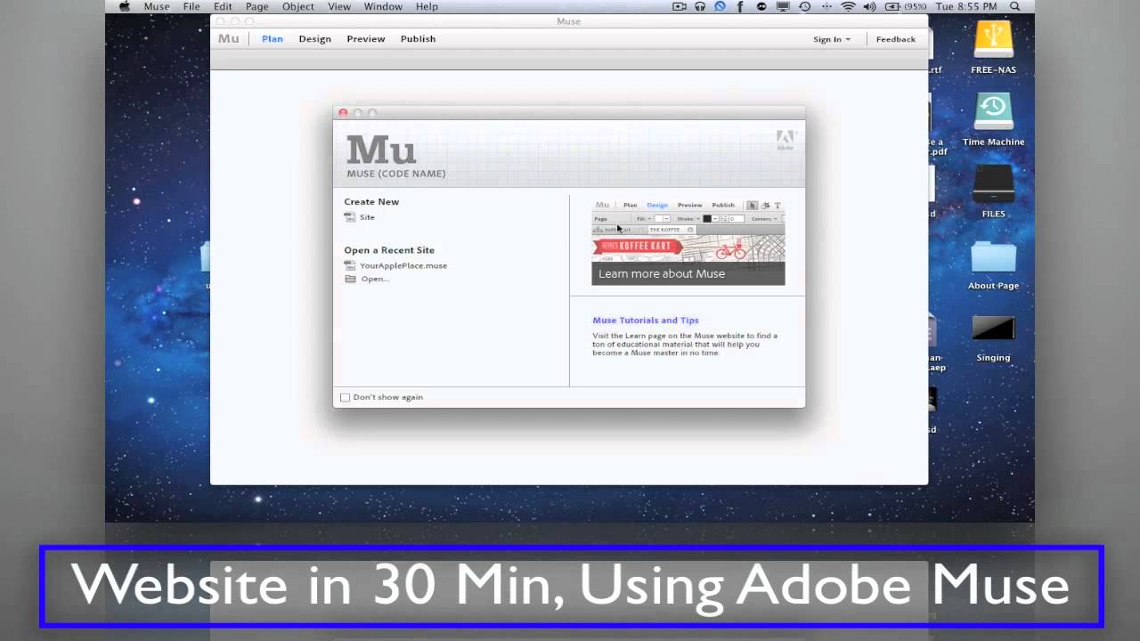 Adobe Muse Tutorial Part 1: Getting Started - YouTube