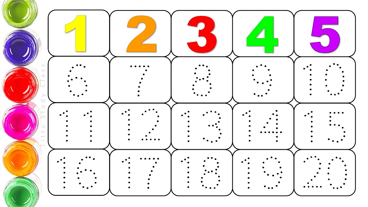 Learn To Write Counting Numbers English Mein Counting 20 Tak Ginti