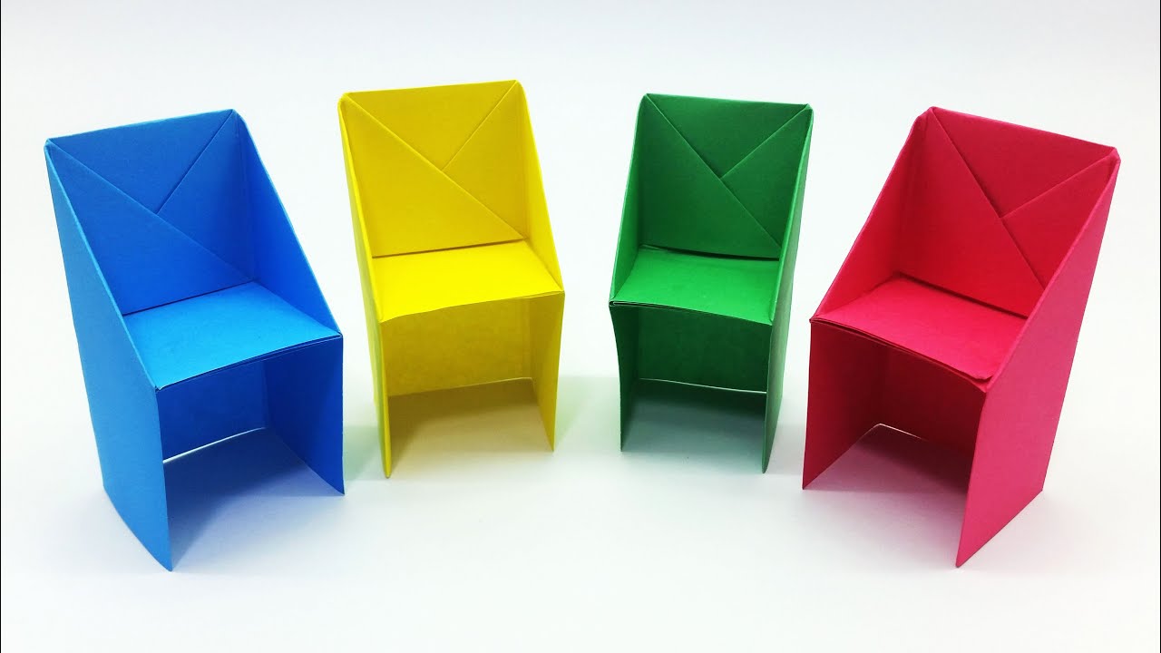 Easy Origami Chair | Paper Chair Making Tutorial For School Project ...