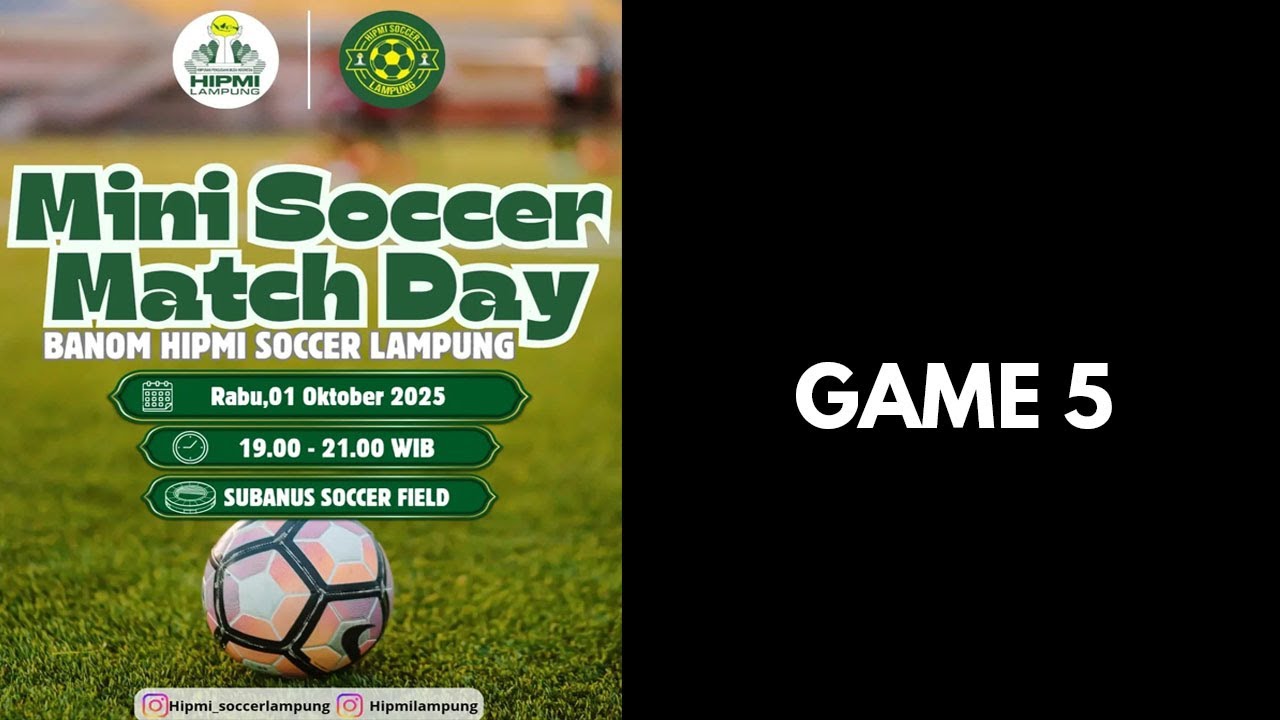 🔴SERUUU GAME 5//TIM HIJAU VS TIM PUTIH//INTERNAL GAME HIPMI SOCCER LAMPUNG - YouTube