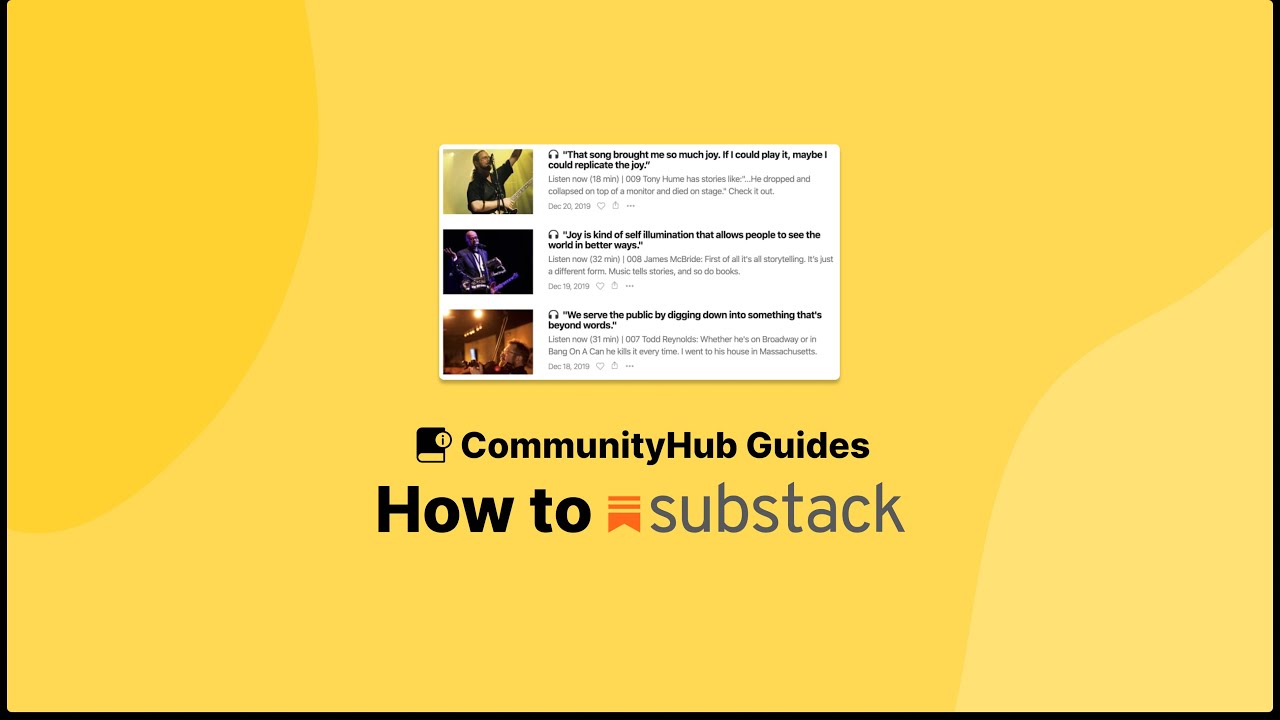 How to use Substack for your community newsletter - YouTube