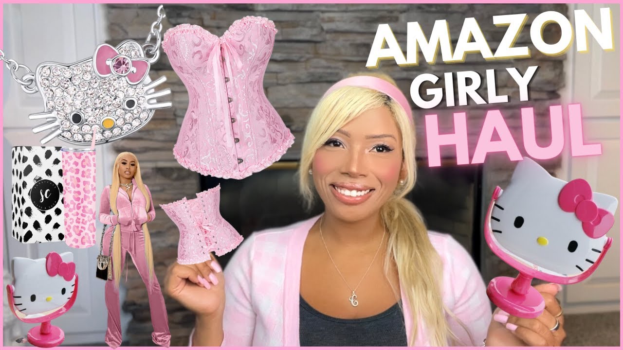 GIRLY PINK Amazon MUST HAVES Haul | Pink corset, Hello Kitty necklace ...