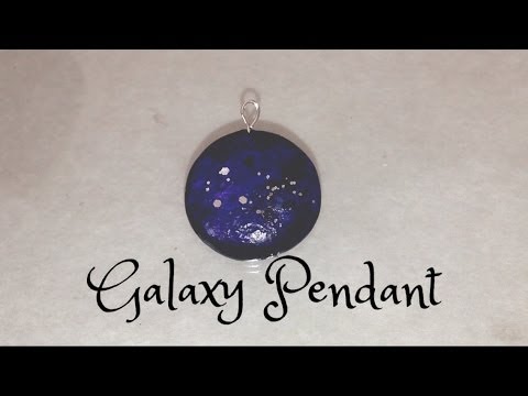 Polymer Clay Galaxy Pendant - YouTube