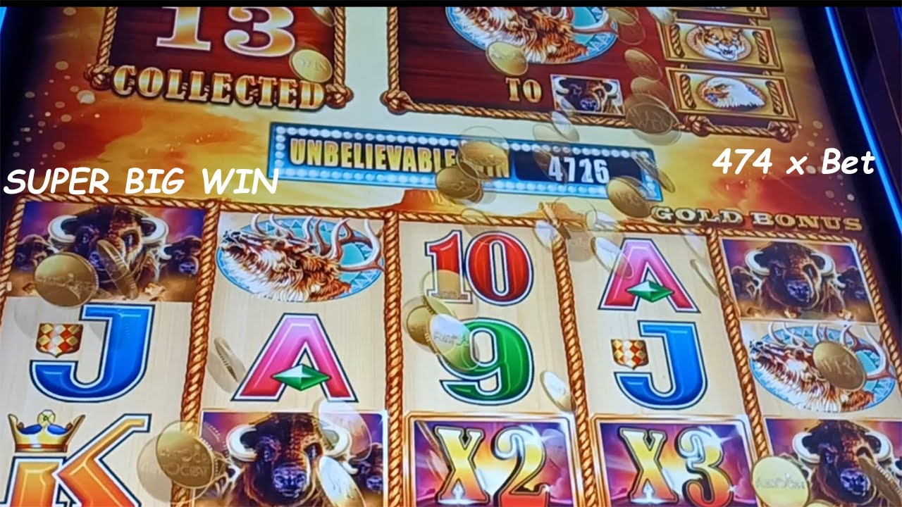 46 Free Games SUPER BIG WIN 474 x Bet On BUFFALO GOLD Slot Machine ...