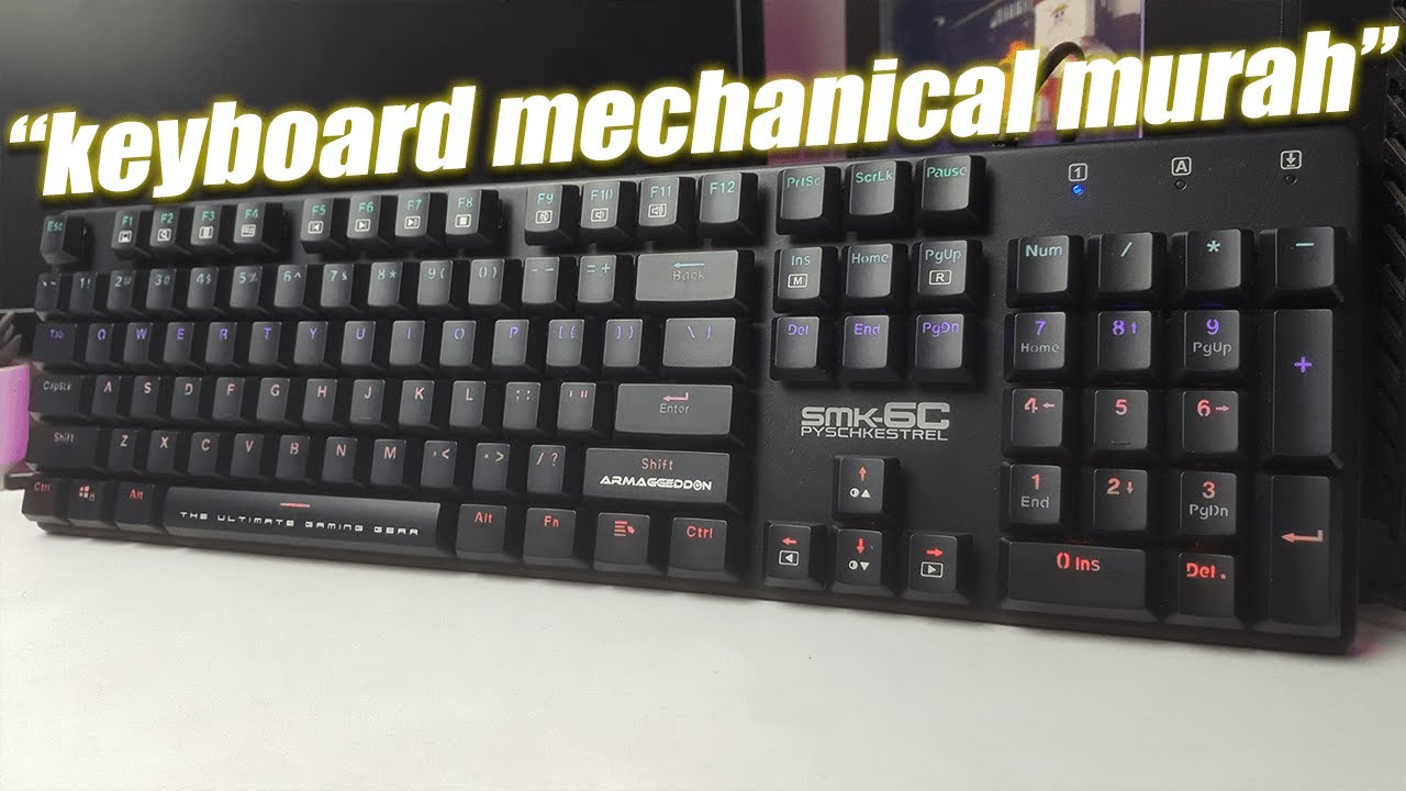 ARMAGGEDDON SMK-6C Gaming Keyboard Review Indonesia - YouTube