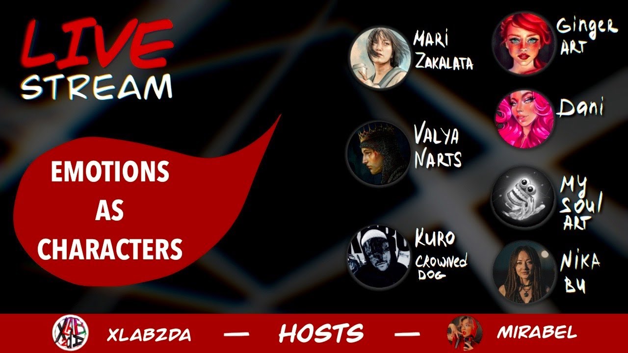 “Emotions as Characters”. 7 artists in one Live Stream from Discord ...