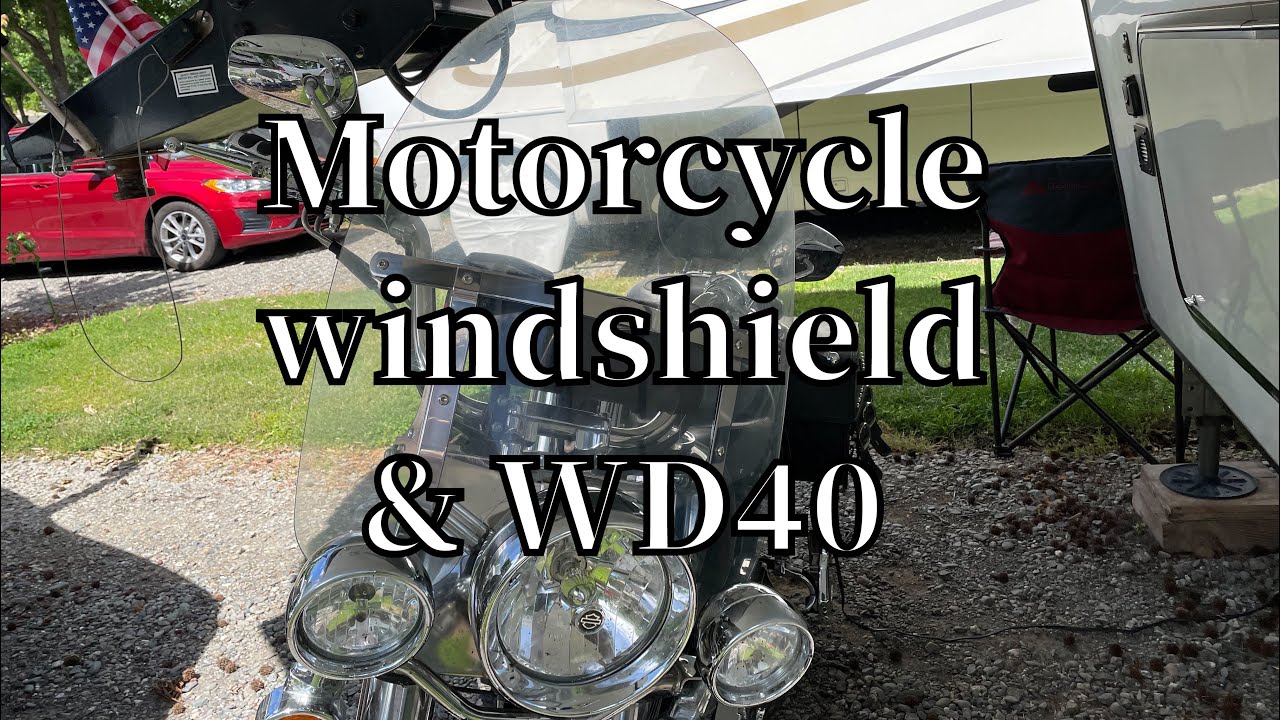 Cleaning a lexan motorcycle windshield with WD40 - YouTube