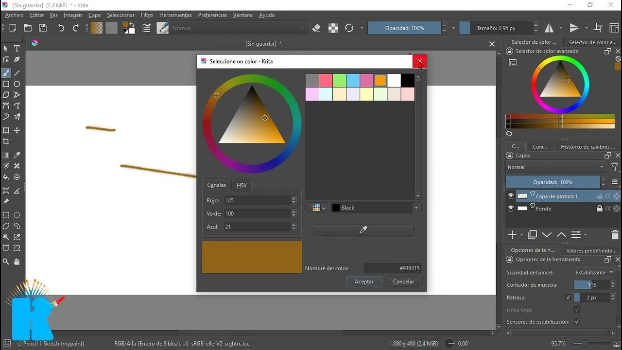 Paso basicos de Krita interfaz configuraciòn - YouTube