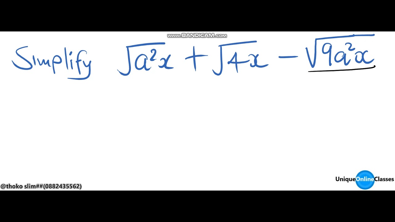 Form 3 Maths - Surd practice question - YouTube
