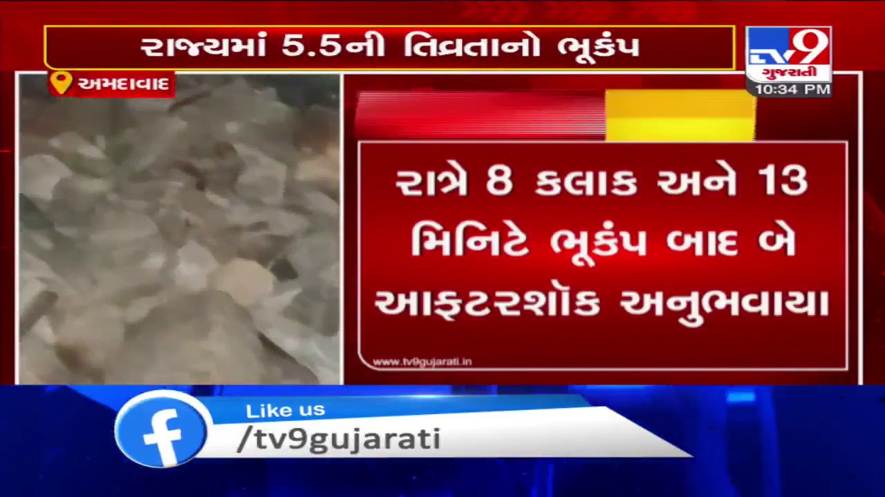 8 earthquake tremors felt in Gujarat at an epicenter of Bhachau of ...