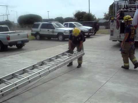 1 Firefighter Freestanding 35' Ladder Throw 2 - YouTube