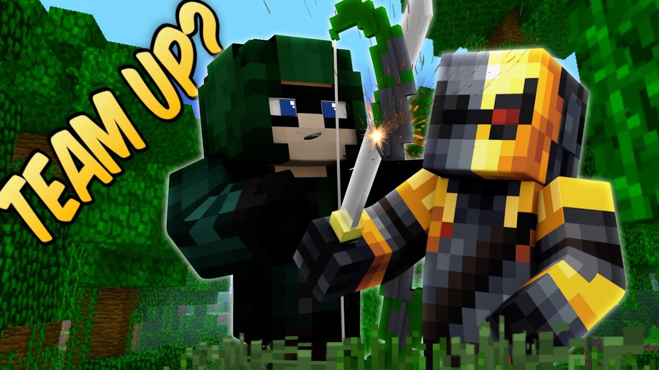 Minecraft Superhero Team-up! DEATHSTROKE & GREEN ARROW (Minecraft Bed ...