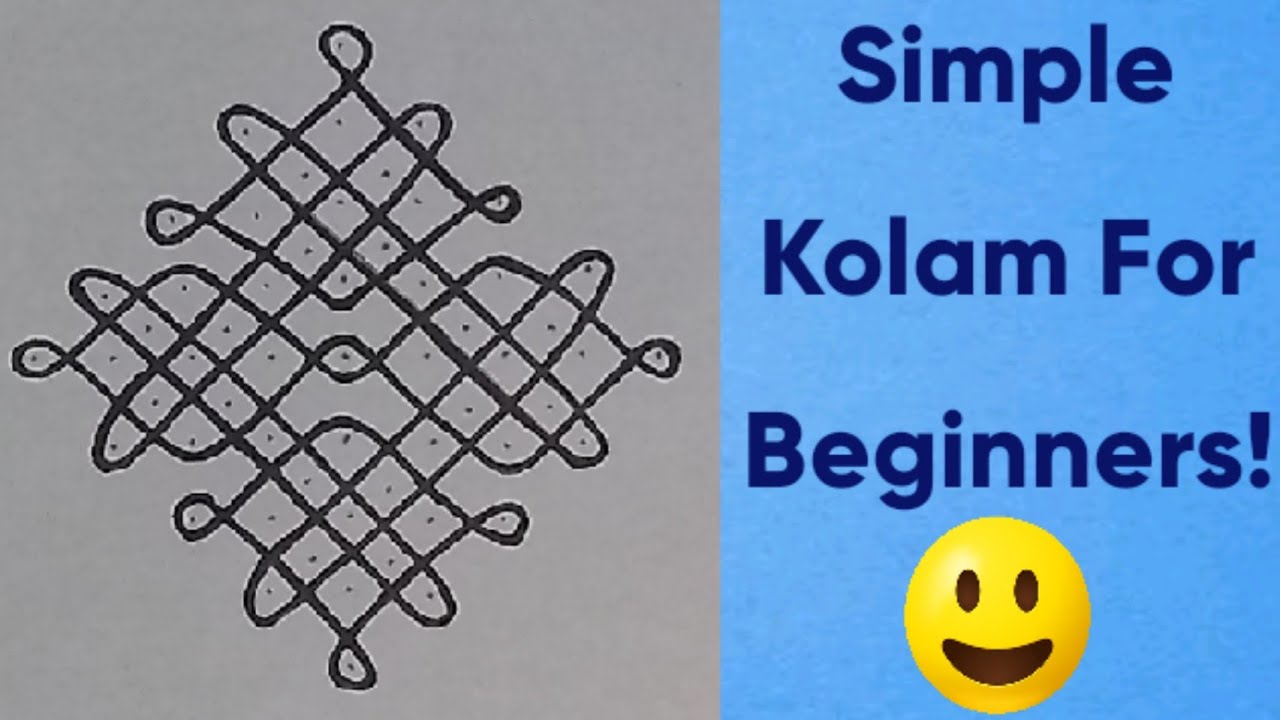 Simple Kolam for Beginners Step by Step #3 , #ArtsandCrafts - YouTube