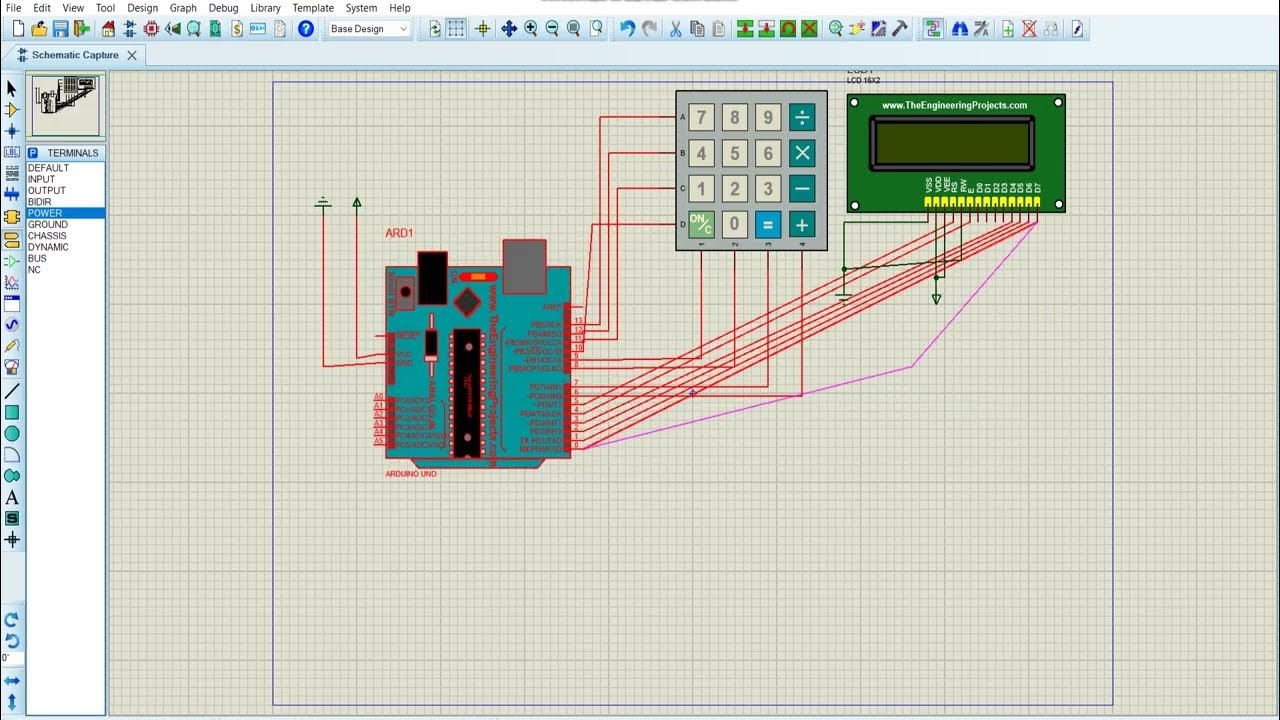 How to simulate 4x4 matrix keypad With Arduino in Proteus 8 Professional - YouTube