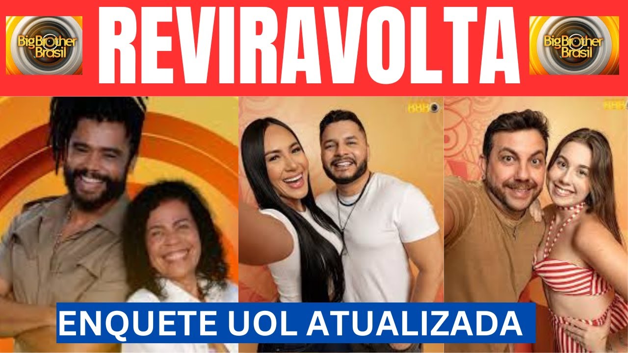 ENQUETE UOL JÁ DIZ QUAL DUPLA VAI SAIR ARLEANE E MARCELO, DIOGO E VILMA ...
