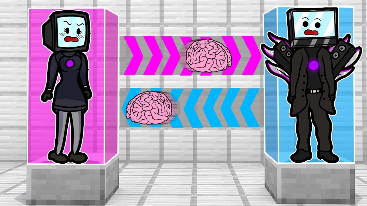 BRAIN SWAP: TV Women and TV Man in Minecraft! - YouTube