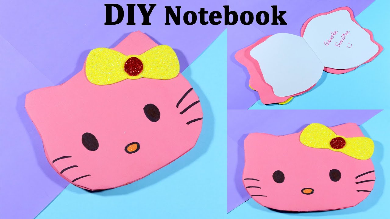 How to Make Hello Kitty Notebook | DIY Cute Hello Kitty Notebook ...