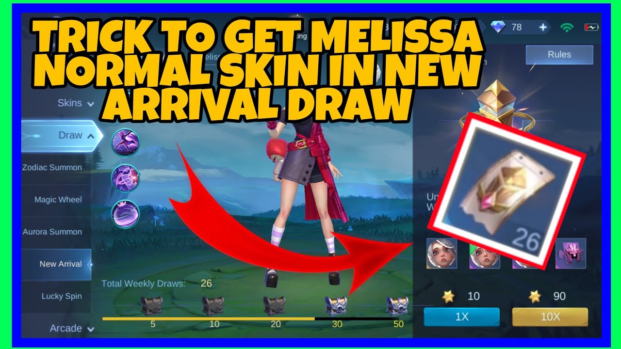 TRICK TO GET SKIN IN ARRIVAL DRAW IN MOBILE LEGENDS | How Many Tokens ...