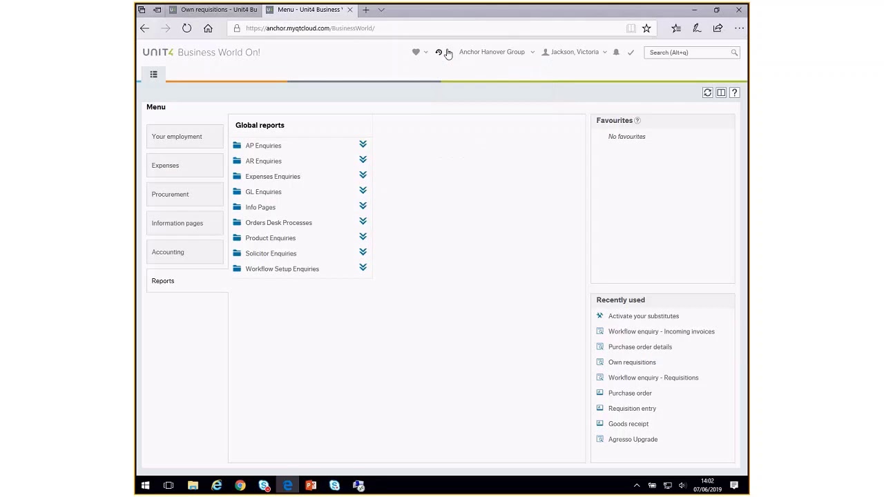 Agresso Substitutions and General Navigation - YouTube