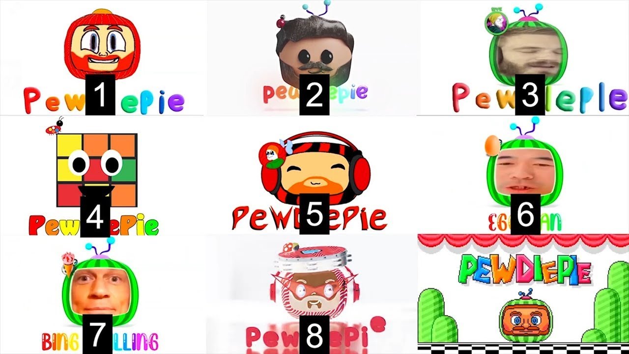 Most Viewed PewDiePie Intros Effects - YouTube