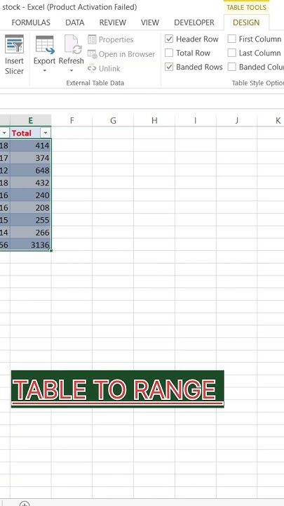 Convert Table to Range in Excel: Quick and Easy Tutorial#excel - YouTube