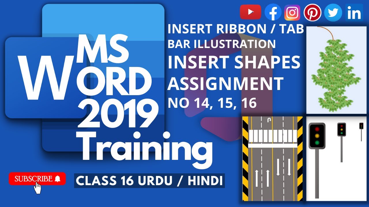 MS Word 2019 Tutorial | Insert Shape Assignments Part 4 | Beginners ...