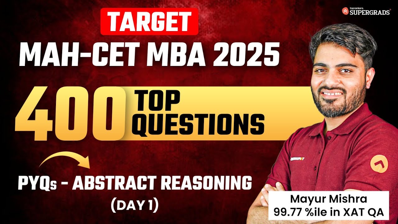 MAH-CET Abstract Reasoning PYQs (Day 1) 🏻| MAH-CET Previous Year ...