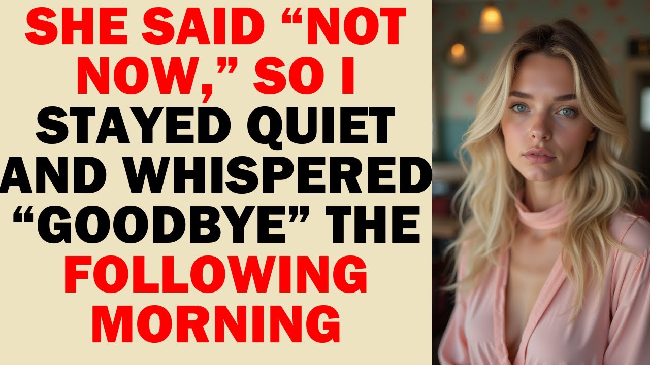She said “Not tonight,” so I left in silence—and she never expected I’d ...