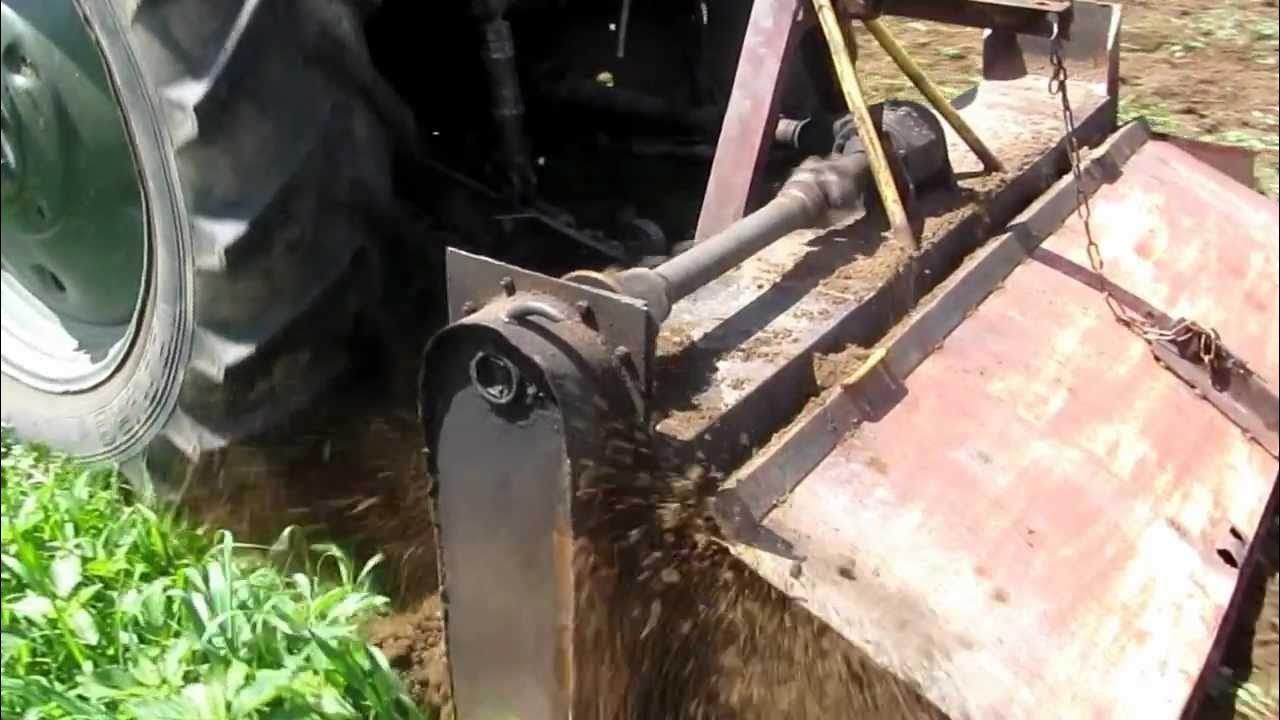 Фреза почвообрабатывающая самодельная на МТЗ-80 - YouTube