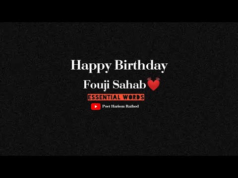 "Fouji Sahab" Birthday wish to Indian Army Soldier | Poem For Fouji ...
