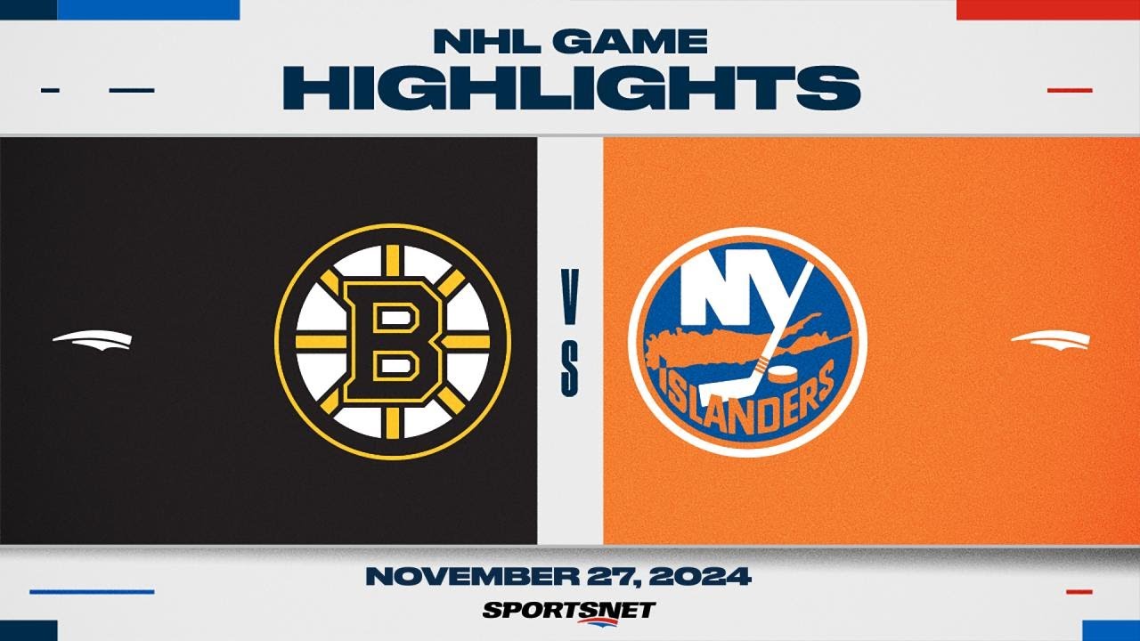 NHL Highlights | Bruins vs. Islanders - November 27, 2024 - YouTube