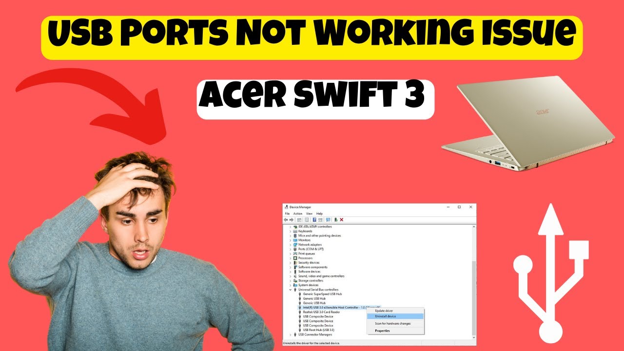 How to Fix Acer Swift 3 USB Not Working || Acer Swift 3 USB Ports ...