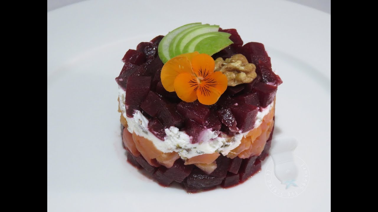 Recette du tartare de betterave à la truite fumée - YouTube