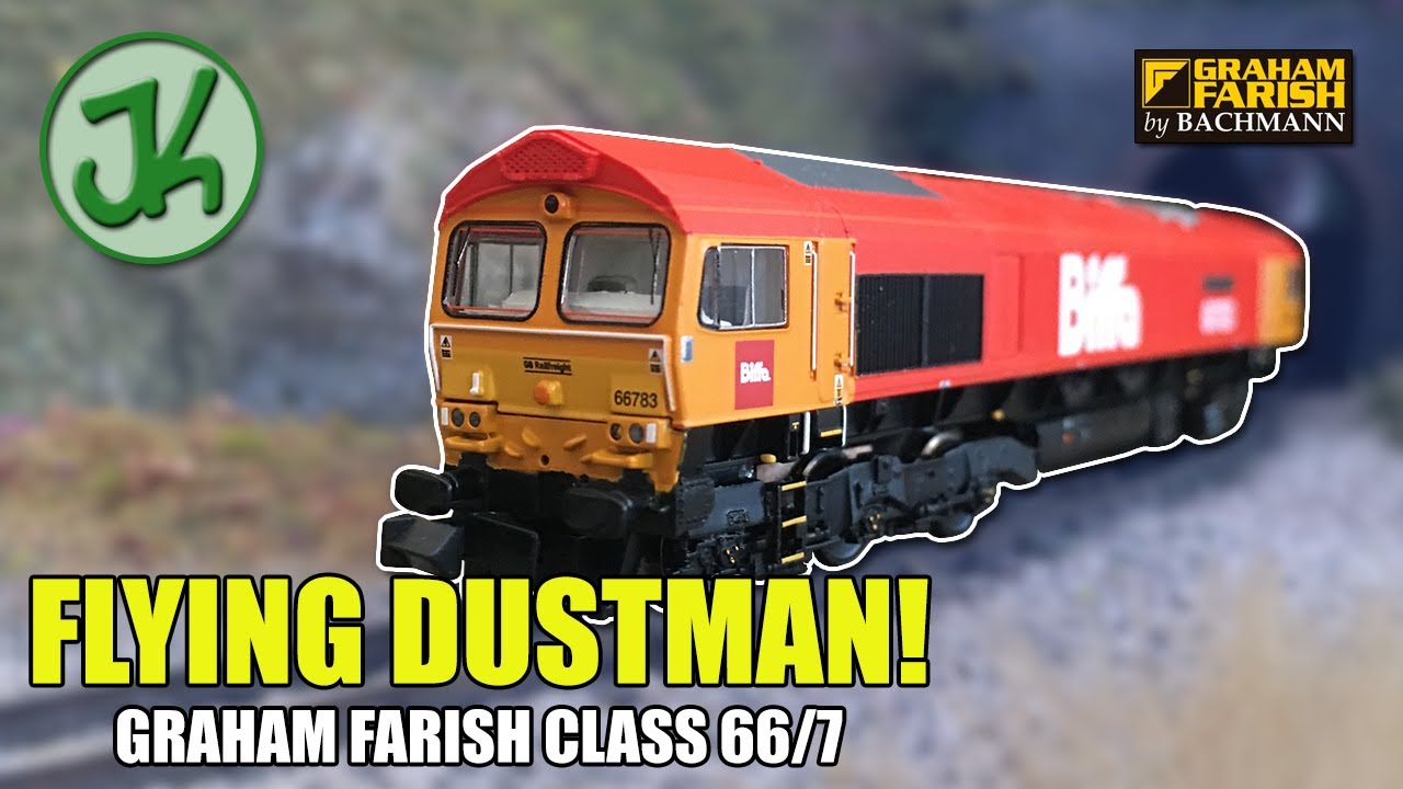 The Flying Dustman! Graham Farish Class 66/7 in Biffa Red Livery ...