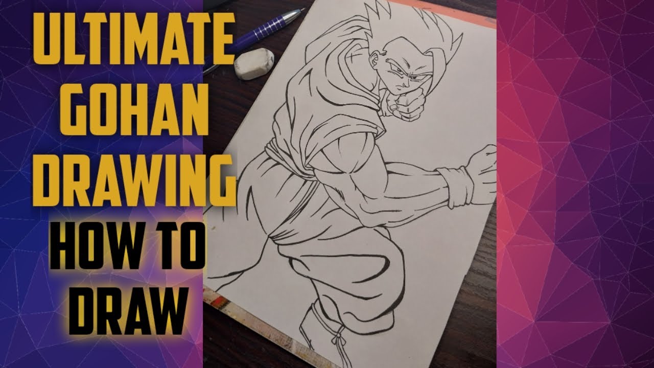 Ultimate Gohan drawing | How to draw Gohan | DragonBall Z #gohan # ...