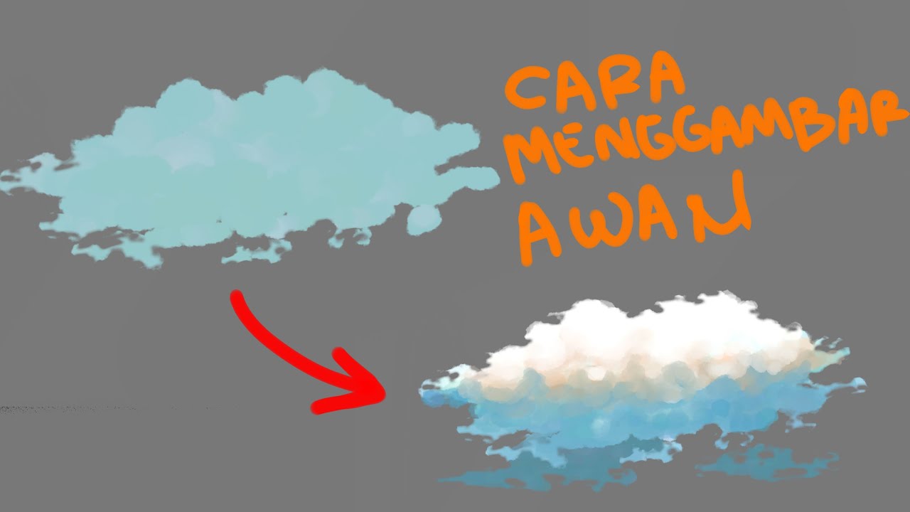 CARA MENGGAMBAR AWAN DI IBISPAINT X UNTUK PEMULA - YouTube