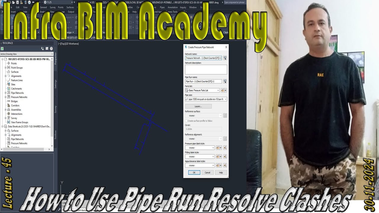 Lecture-45 How to Use Pipe Run Resolve Clashes From Profile Infra Bim ...