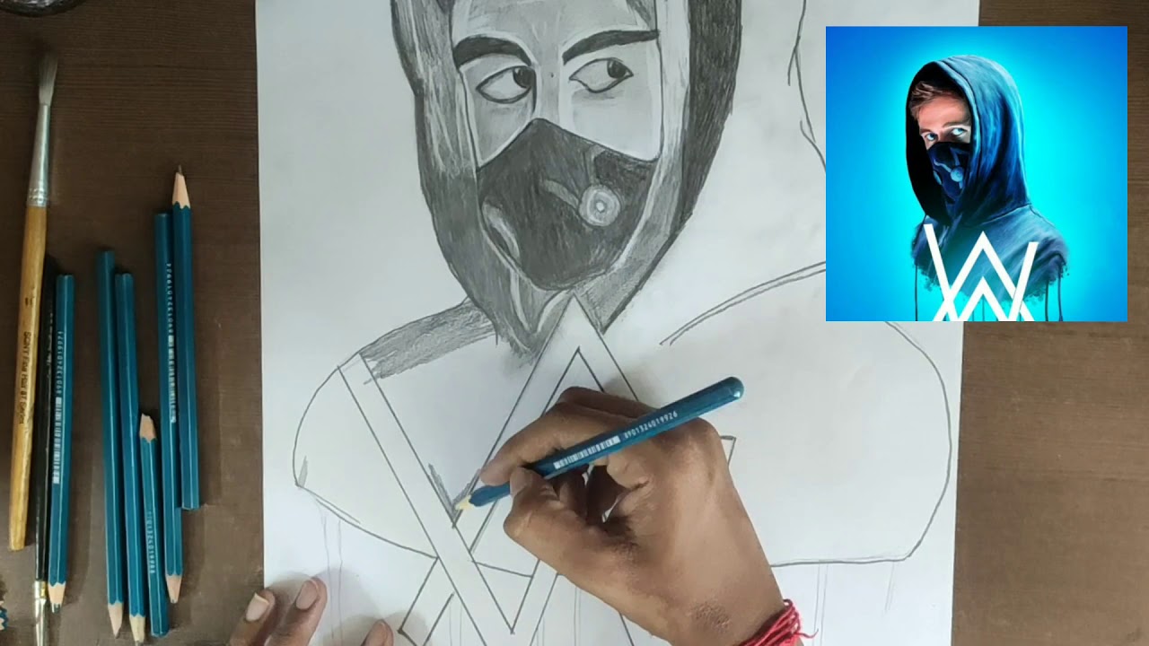 Alan Walker drawing 🔥🔥👍 - YouTube